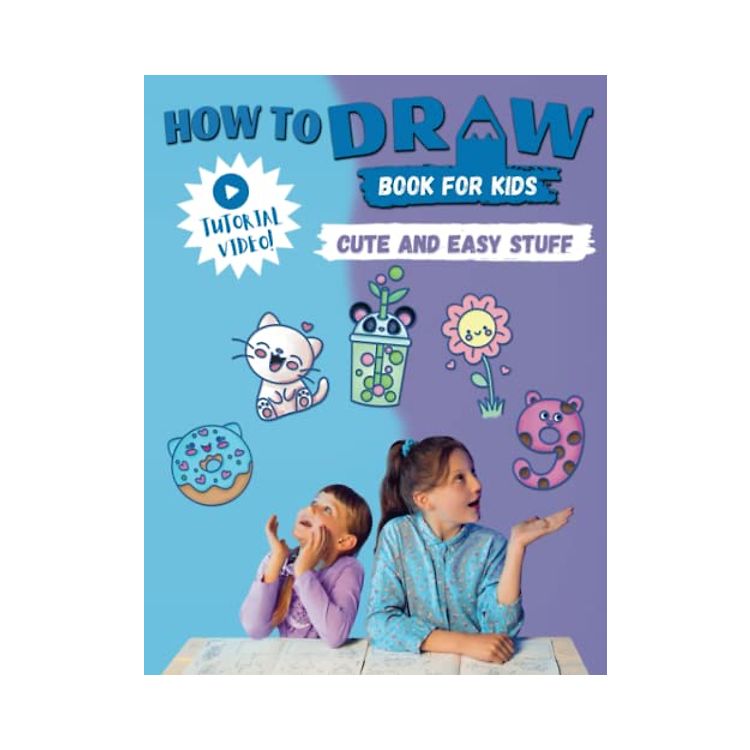 How To Draw Cute and Easy Stuff Book For Kids Tutorial Video: 4 Step ...