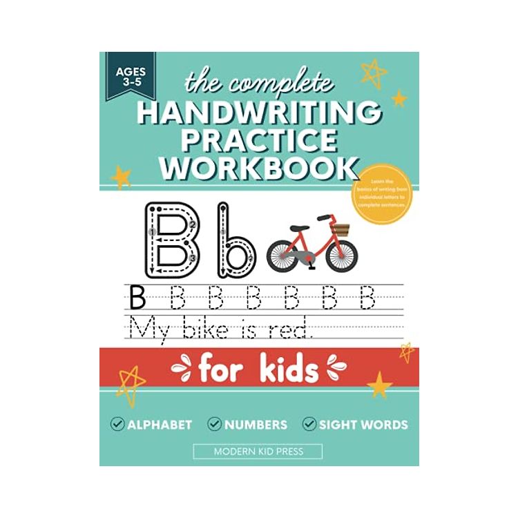 The Complete Handwriting Practice Workbook for Kids: Tracing Letters of ...