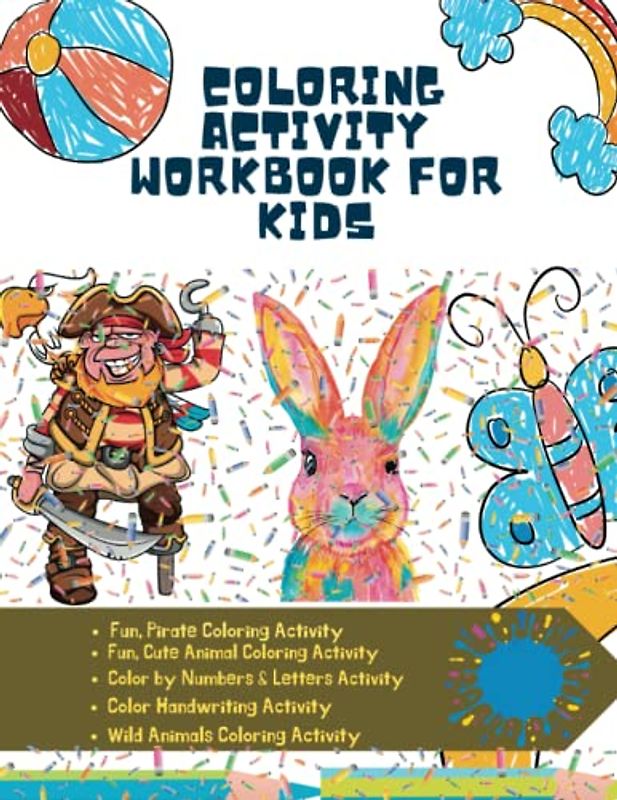 Coloring Activity Workbook for Kids: Fun, Pirate Coloring Activity, Fun ...