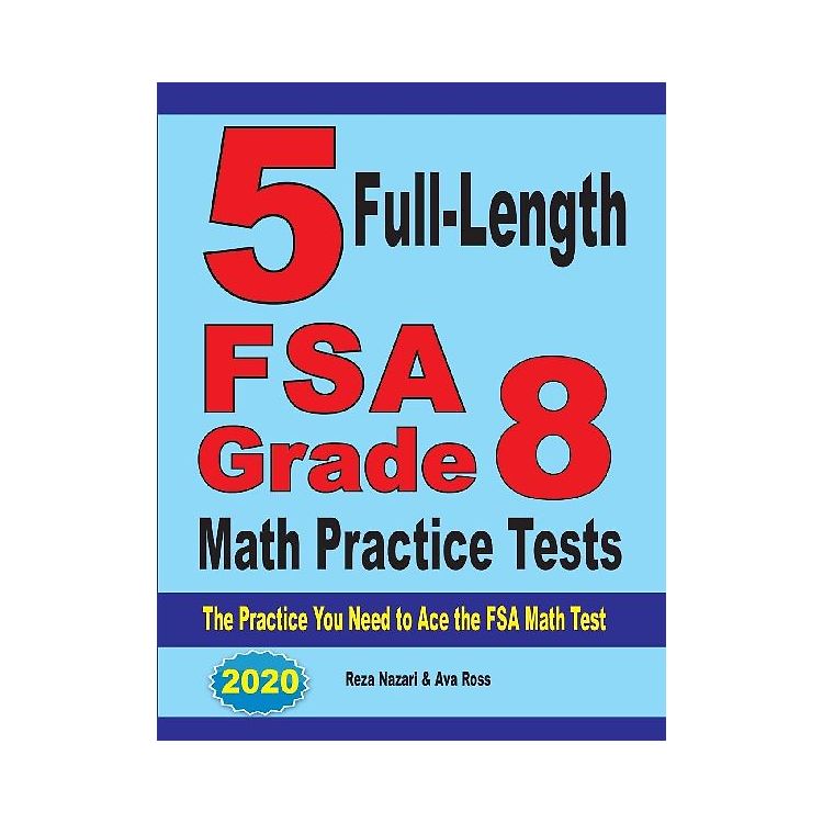5 Full-Length FSA Grade 8 Math Practice Tests gebraucht kaufen