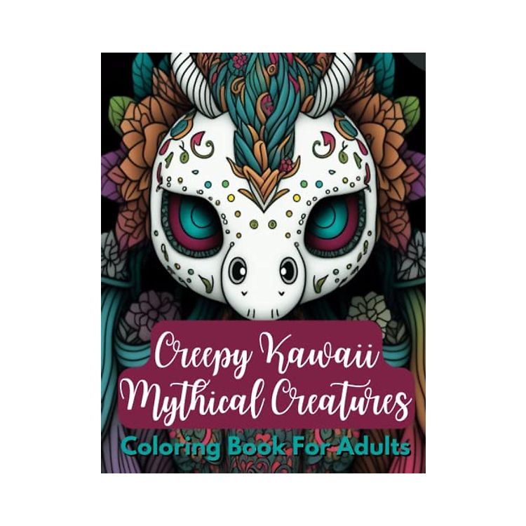 Creepy Kawaii Mythical Creatures Coloring Book: Adult Coloring Book For ...