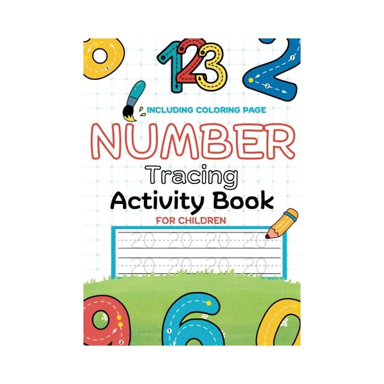 Number tracing activity book for children: Number tracing practice for ...