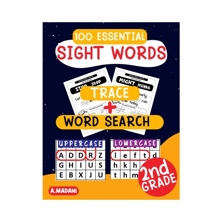 100 Essential Sight Words For 2st Grade Activity Workbook: Word Search ...